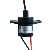 China 2-Way 10A Compact Slip Ring with Flange - 22mm Diameter, 26mm Length, PBT Housing, AWG17 Teflon Wire for sale