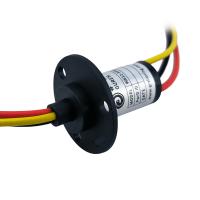 China F-WX22-3P30 22mm 3-Wire 30A High Current Flange Slip Ring with 150rpm Rotation Speed for sale