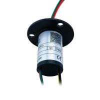 China 22mm OD 10A 4-Way Compact Flange Slip Ring with PBT Housing for 360° Rotation for sale