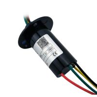 China 30mm OD 20A 4-Way Low Power Flange Slip Ring for Induction Cookers and Automation Equipment for sale