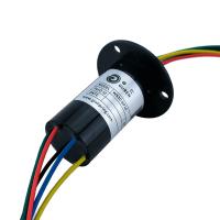China 6 Wire Slip Ring 10A Flanged Rotating Connector CE Certified PBT Housing 30mm for sale