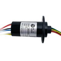 China 6 Wire Slip Ring 10A Flanged Rotating Connector CE Certified PBT Housing 30mm for sale