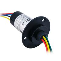 China 6 Wire Slip Ring 10A Flanged Rotating Connector CE Certified PBT Housing 30mm for sale