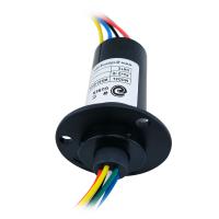 China 6 Wire Slip Ring 10A Flanged Rotating Connector CE Certified PBT Housing 30mm for sale