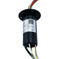 China 10A 8 Wire Slip Ring With Flange Wear Resistant Insulation Low Torque Design for sale