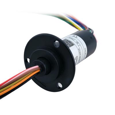 China F-WX30-12P10 12-Way 10A Flange Slip Ring 30mm Diameter 150RPM Speed for Automation for sale