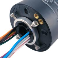 China 12.7mm ID 56mm OD Hollow Conductive Slip Ring 12 Channels 440V for Automation Equipment for sale