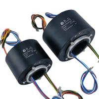 China 12.7mm Center Hole 24-Circuit Conductive Slip Ring - 250rpm Speed, 56mm Outer Diameter for sale