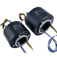 China 25.4mm Center Hole Over-Axis Rotary Slip Ring with 6 Channels and 250rpm Speed for Industrial Automation for sale