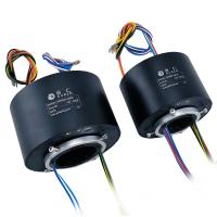 China 25.4mm Center Hole Over-Axis Rotary Slip Ring with 6 Channels and 250rpm Speed for Industrial Automation for sale