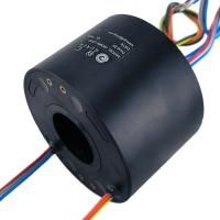 China 38.1mm Through Bore Slip Ring 12-Way Electrical Rotary Connector 99mm OD IP51 Rated 0-250 RPM for sale
