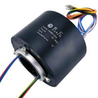China 38.1mm Through Bore Slip Ring 12-Way Electrical Rotary Connector 99mm OD IP51 Rated 0-250 RPM for sale