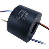 China 38.1mm Through Bore Slip Ring 12-Way Electrical Rotary Connector 99mm OD IP51 Rated 0-250 RPM for sale