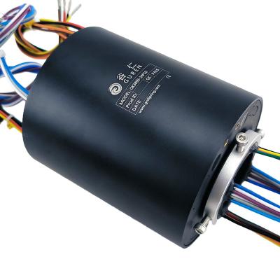 China 38.1mm ID 99mm OD Hollow Slip Ring 24 Channels 250 RPM Rotating Electrical Connector for sale
