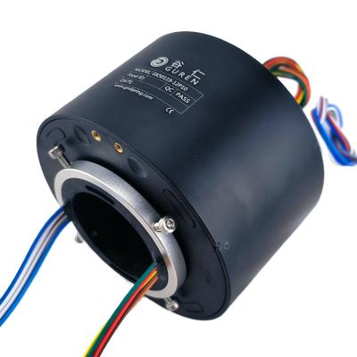 China 50mm ID 119mm OD Hollow Through Bore Electrical Slip Ring with 12 Channels, IP51 Rating, 250 RPM Speed for sale