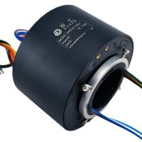 China 50mm ID 119mm OD Hollow Through Bore Electrical Slip Ring with 12 Channels, IP51 Rating, 250 RPM Speed for sale