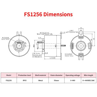 China IP65 Waterproof Electric Rotary Joint with 12.7mm Center Hole for Small Rotary Tables, 6-24 Channels, 0-300 RPM for sale