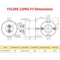 China IP67 Waterproof Slip Ring with 12 Power Channels 5A Each and 0-250 RPM Rotation Speed for Industrial Applications for sale