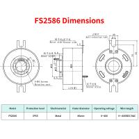 China IP65 Waterproof Conductive Slip Ring with 25.4mm Center Hole for 0-440V Power and Signal Transmission for sale