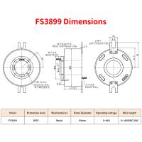 China IP65 Waterproof Electric Slip Ring with 38.1mm Center Hole and 250rpm Speed for Industrial Applications for sale