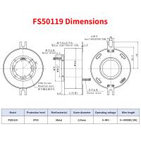 China IP65 Waterproof Rotary Slip Ring with 50mm Center Hole and 119mm Outer Diameter for Heavy-Duty Industrial Equipment for sale