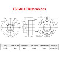 China IP65 Waterproof Slip Ring with 50mm Aperture and 250rpm Speed for Industrial Power Transmission for sale