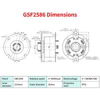 China 25.4mm Center Hole Flanged Electric Rotary Joint 10000rpm Ultra High Speed for Industrial Equipment for sale