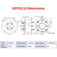 China Large Aperture Flange Type High Speed Slip Ring 5000rpm with 50mm Inner Diameter and 380VAC Rating for sale