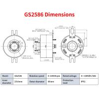 China High Speed Electric Slip Ring Connector 10000rpm 380VAC/VDC with 25.4mm Center Hole for Industrial Applications for sale