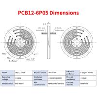 China Miniature 12.7mm Aperture PCB Slip Ring 6mm Thickness 6-Way 5A 240V Industrial Grade for sale
