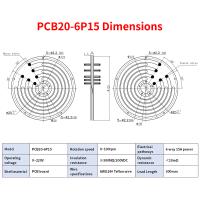 China 20mm Ultra Thin Conductive Slip Ring 6-Way 15A 100RPM with 6mm Thickness for Industrial Automation for sale