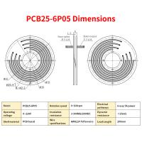 China 25.4mm Aperture PCB Slip Ring 6-Way 5A 100RPM for Rotating Test Equipment for sale