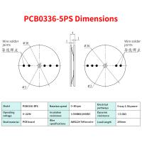 China 3mm Aperture Ultra Miniature PCB Slip Ring 5-Way 1.5A 4mm Thin Design for Robotics and Automation for sale