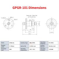 China 35.2mm High Frequency Slip Ring DC-18GHz SMA-F Interface 300RPM IP40 Protection for sale