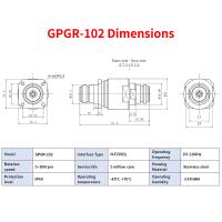 China GPGR-102 Microwave RF Slip Ring with N-F Interface, DC-18GHz Frequency Range, 300rpm Speed, and 61.8mm Length for sale