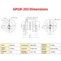 China SMA-F Interface 2 Channel High Frequency Rotary Joint 5.62cm Length DC-8GHz 60rpm for sale