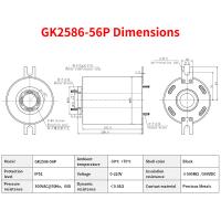 China 250RPM IP51 RJ45 Slip Ring with Gigabit Ethernet - 56 Channels, 2000mm Wire Length for Industrial Automation for sale