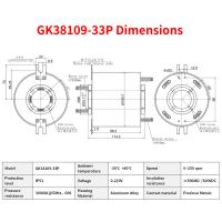 China 38.1mm Hole 100M Ethernet Signal Slip Ring with Precious Metal Brushes - 250 RPM Speed, 440V Rating for sale