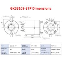 China GK38109-37P Aluminum Alloy Gigabit Ethernet Slip Ring - 110mm OD, 38.1mm ID, 250 RPM Speed for sale