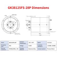 China IP65 Waterproof 100M Ethernet Slip Ring - 38mm ID/125mm OD with 18 RPM Speed for Automation for sale