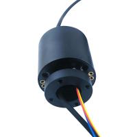 China 5A 5-Way 3-Signal Through Bore Slip Ring 12.7mm ID 56mm OD 200 RPM for sale