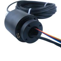 China 5A 5-Way 3-Signal Through Bore Slip Ring 12.7mm ID 56mm OD 200 RPM for sale