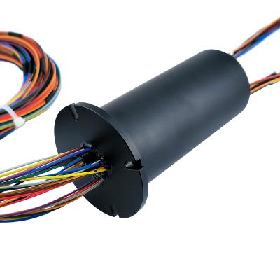 China 36 Way 5A Slip Ring 56mm OD Flange Mount Aluminum Alloy Housing Precious Metal Contact for sale
