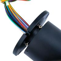 China 58 Way Flange Slip Ring 8x5A 50x2A 250rpm Aluminum Alloy IP51 for sale