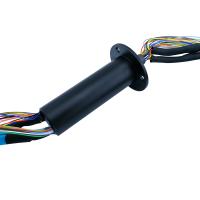 China 32-Way Power and 2-Way Gigabit Network Slip Ring with 25mm OD Aluminum Alloy Housing for 200 RPM Operation for sale