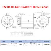 China Waterproof Signal Slip Ring 50mm Inner Diameter 130mm Outer Diameter 14 Channels IP67 Rated for Industrial Automation for sale