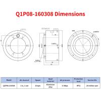 China 1 in 8 Out Nitrogen Slip Ring 160mm Inner Diameter 308mm Outer Diameter High-Flow Gas Transmission for sale