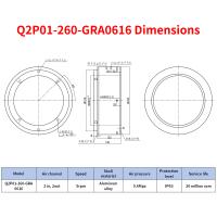 China 260mm Inner Diameter Gas Slip Ring 2 in 2 out Dual Pneumatic Path 5 RPM Heavy Duty for sale