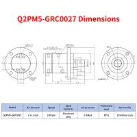 China 2-Channel Flange Air Rotary Joint M5 Ports 0.8 MPa 200 RPM Aluminum Alloy for sale