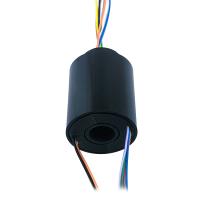 China 8 Channel 2A Miniature Hollow Slip Ring 9mm Center Hole PBT Housing 25mm OD for sale